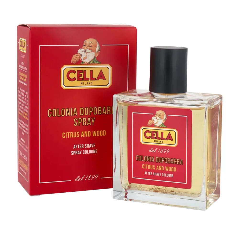 Cella Aftershave Spray Cologne - Citrus and wood - 100ml – La Barbiera